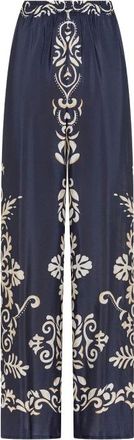 Seventy Femme, Pantalons, Bleu, Taille: 38 FR Pantalone stampato