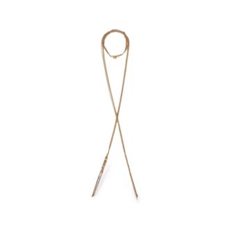 Chlo&eacute; Collier Long en Dentelle - Femme - Accessoires - Jaune - Taille: ONE Size