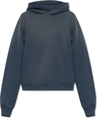 Acne Studios Femme, Sweatshirts et sweats &agrave; capuche, Bleu, Taille: 42/44 FR Pull &agrave; Capuche Logo
