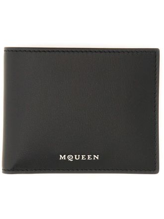 Alexander McQueen Logo-Detailed Calfskin Wallet - Black