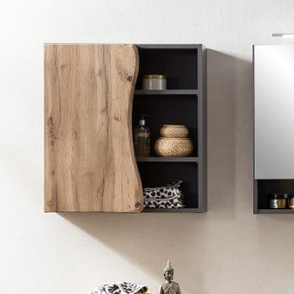 Casa home24 Hängeschrank Stubach II 60 x 64 x 20cm Braun/Grau/Graphit