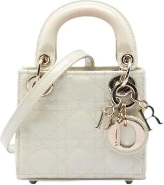 Dior Pre-owned Lady Dior Mini Bag - Femme - Pre-owned - Blanc - Taille: ONE Size
