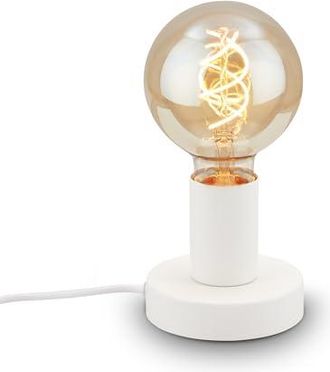 Briloner Lampe de chevet rétro avec interrupteur à câble, douille E27, max. 10 watts, lampe de table vintage, lampe de bureau, lampe de chevet, liseuse, 10x9 c