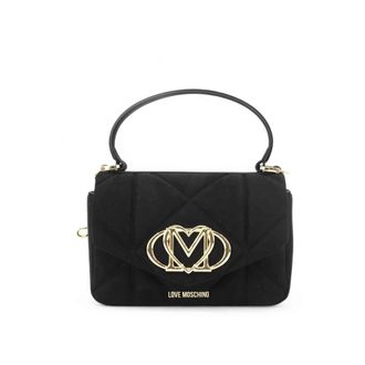 Love Moschino Gesteppte weiche Stoff Handtasche - - Bags - Damen - Schwarzk - ONE SIZE