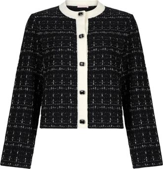 Liu Jo veste en tweed à col rond - Noir