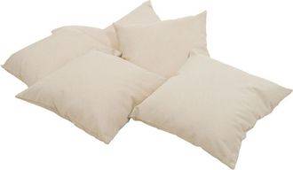 Clp Lot de 6 coussins de d&eacute;coration de salon de jardin 45 x 45 cm Blanc cr&egrave;me