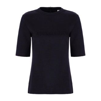 Max Mara L&auml;ssiges Baumwoll T-Shirt f&uuml;r Frauen - - Tops - Damen - Blau - XS