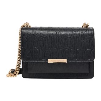 Carlo Colucci Schultertasche mit gepr&auml;gtem Logo - - Bags - Damen - Schwarzk - ONE SIZE