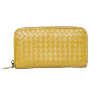 Bottega Veneta Pre-owned Portefeuille zipp&eacute; Intrecciato Nappa - Femme - Pre-owned - Jaune - Taille: ONE Size