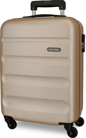 Roll Road Flex Kabinenkoffer Beige 38x54x20 cms Hartschalen ABS Kombinationsschloss 35L 2,5Kgs 4 Räder Handgepäck