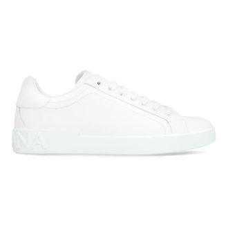 Dolce & Gabbana Portofino Leder Low-Top Sneakers - - Shoes - Herren - Wei&szlig; - 40 EU