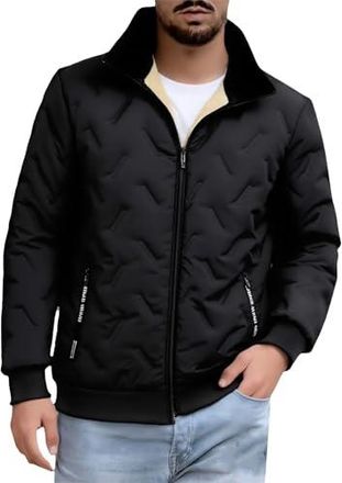 Generic Veste polaire à manches longues et fermeture éclair intégrale pour homme - Parka classique avec poches - Coupe ample et confortable - Pour lautomne et