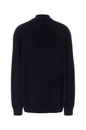 Extreme Cashmere Womens Navy Blue Stretch Cashmere Blend N&acirc;&deg;24 Oversize Cardigan Maglieria Sweater