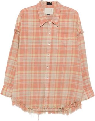 R13 Homme, Chemises, Multicolore, Taille: XL Chemise Redka en Rouge