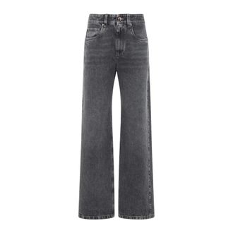 Brunello Cucinelli Femme, Jeans, Gris, Taille: 36 FR Wide Jeans