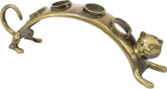 BESPORTBLE TOGEVAL Tisch Weinausgie&szlig;erhalter Katzenform aus Zinklegierung Stabiler Weinstopfenhalter mit Vintage Design Aufbewahrungsgestell f&uuml;r Ausgie&szlig;er und We