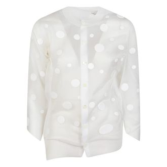 Junya Watanabe Polka-dot Sheer Cardigan - - Knitwear - Damen - Wei&szlig; - M