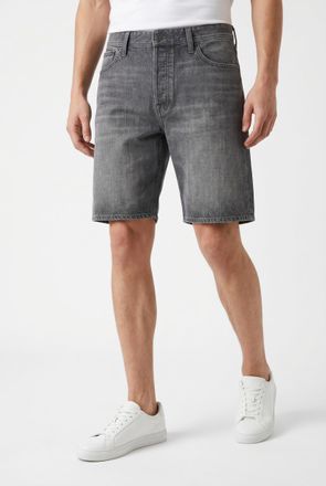 Jack & Jones Shorts JACK & JONES, Herren, Gr. XL, N-Gr, grau denim, Denim/Jeans, Obermaterial: 100% Baumwolle, Abriebeffekte, relaxed fit, Hosen Shorts