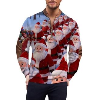 Generic Pull à col rond pour homme - T-shirt à manches longues - Col rond - T-shirt dhiver - Coupe ajustée, Sb1, XL