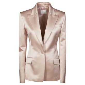 Andamane Femme, Vestes, Rose, Taille: 36 FR Giacca Sancrata Satinata