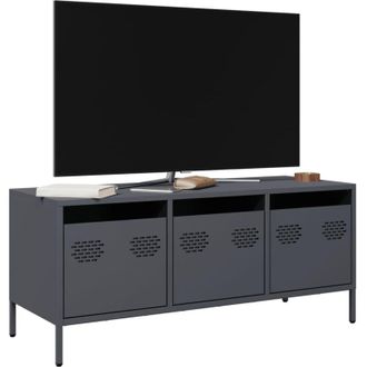 vidaXL Vidaxl - TV-Schrank Anthrazit 101,5x39x43,5 cm Kaltgewalzter Stahl