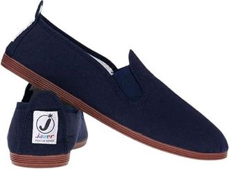 Generic FunkyFashion Javer Flossy Espadrilles plates pour femme, bleu marine, 34 EU