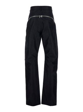 Rick Owens Mens Pants Bolan Banana Black Stretch Cotton Trousers