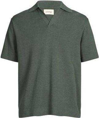 Saison 1865 Polo Holl &agrave; manches courtes en lin et coton