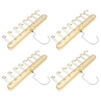 Angoily 4 St&uuml;ck BH Aufh&auml;nger aus Edelstahl mit Rutschfesten Haken Platzsparender Organizer f&uuml;r Kleiderschrank Tanktop G&uuml;rtel und Krawattenhalter f&uuml;r Schals un