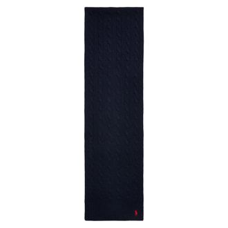 Polo Ralph Lauren Zopfmuster Schal aus Wolle-Kaschmir - - Accessories - Damen - Blau - ONE SIZE