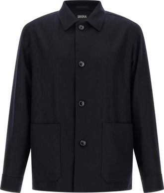 Ermenegildo Zegna Langärmelige Hemdjacke - Blau