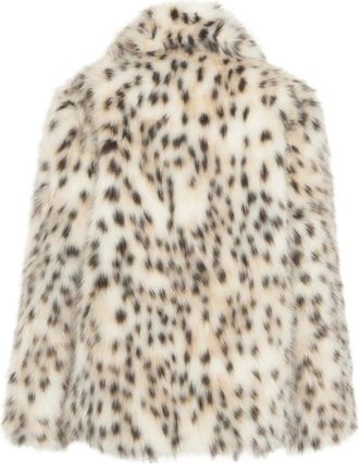 Bully Femme, Vestes, Beige, Taille: 42 FR Manteau Court &agrave; Imprim&eacute; Animal