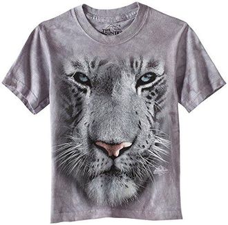 The Mountain T-Shirt White Tiger Face Large