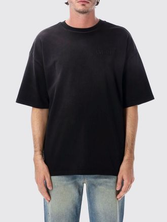Amiri Baumwoll-T-Shirt mit Paisley-Print und kontrastierendem Logo