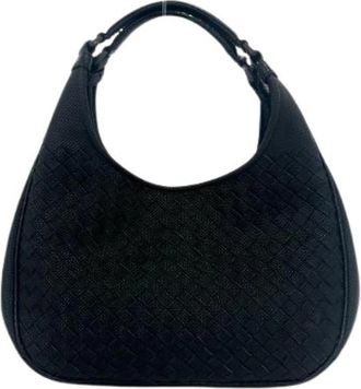 Bottega Veneta Pre-owned Sac &agrave; main en cuir Campana - Femme - Pre-owned - Noir - Taille: ONE Size