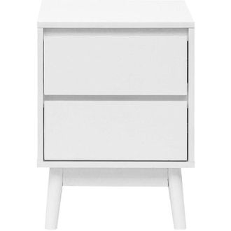Mobili Rebecca Mobili Rebecca - Rebecca Mobili Table de Chevet 2 Tiroirs Polyvalente Blanc mdf Style Scandinave