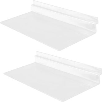 DOITOOL 2 Stück Teiliges Transparentes Wandregal für Schuhe Slatwall Schuhdisplay Praktisches und Modernes Schuhaufbewahrungsregal für Zuhause und Schuhgeschä