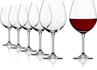 Stölzle Burgundergläser Event 6er-Set 770 ml - Hochwertige Weingläser ideal für Burgunder-Weine - Rotweingläser aus Kristallglas für maximale Geschmacksentfal