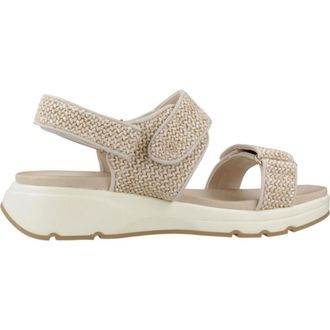 Carmela Femme, Chaussures, Beige, Taille: 39 EU Sandales plates pour femmes