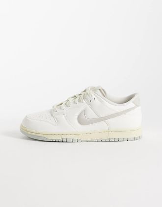 Nike Dunk low Retro PRM baskets en blanc cass&eacute; et argent