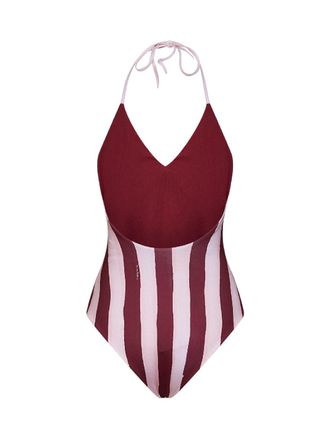 Fendi Womens One-Piece Swimsuit Pequin Reversible Multicolour Polyester Swimwear Sea Clothing