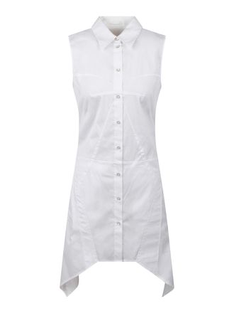 Helmut Lang Robe Au Genou - Blanc