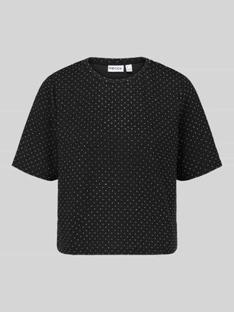 Pieces T-Shirt mit schimmerndem Allover-Design
