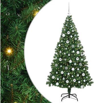 vidaXL K&uuml;nstlicher Weihnachtsbaum mit 300 LEDs mit St&auml;nder Gr&uuml;n 180 cm vidaXL