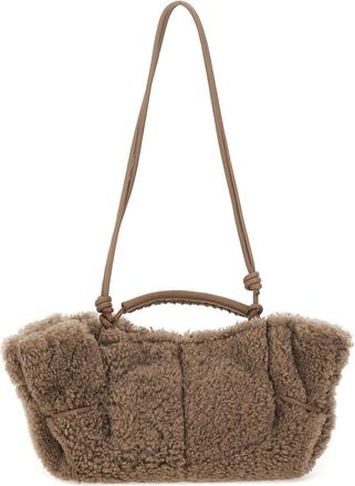 Hereu Womens Arta Curly Mini Bag Grey Leather Handbags Hand
