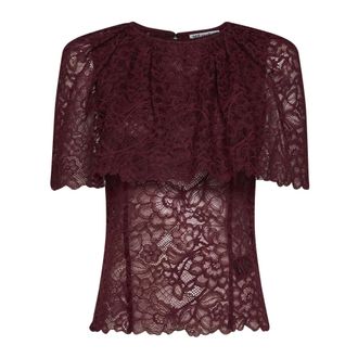 Self Portrait Spitzen-Cape-Oberteil - - Blouses & Shirts - Damen - Rot - 2XS