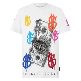 Philipp Plein Homme, Tops, Blanc, Taille: S T-Chemises