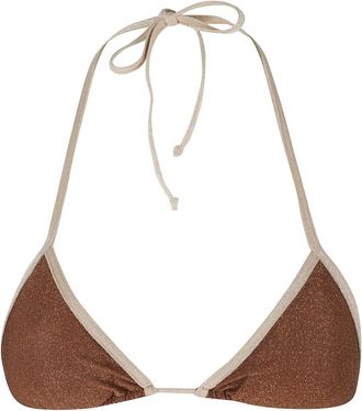 MC2 Saint Barth Femme, Maillots de bain, Brun, Taille: 42 FR Leah Triangle Top