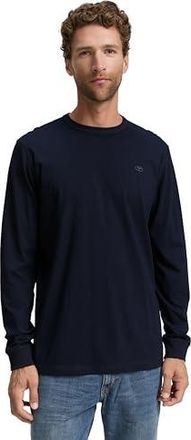 Tom Tailor T-Shirt &agrave; Manches Longues pour Homme, 10668 - Sky Captain Blue., 3XL