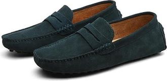 Generic Chaussures en cuir standard de grande taille pour sports de plein air, Bleu marine + chaussettes, 46.5 EU